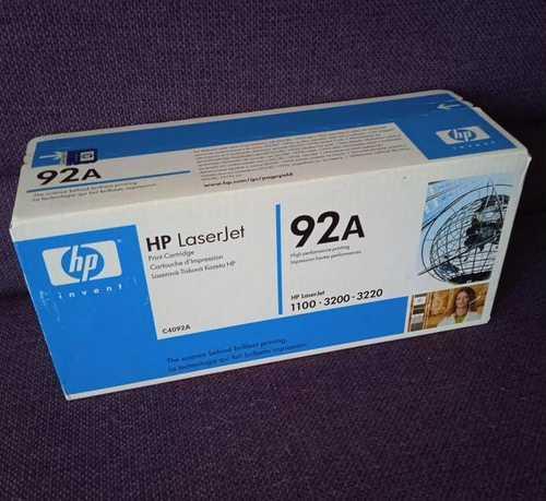 Картридж HP C4092A № 92A черный новый оригинал