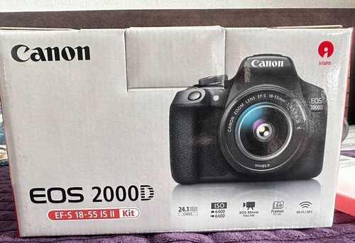 Зеркальная камера Canon eos 2000d kit 18-55mm IS