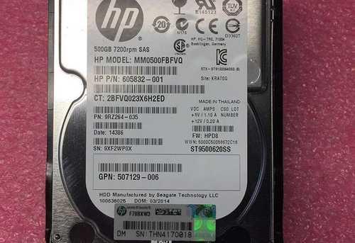 Жесткий диск HP MM0500fbfvq 500Gb SAS 2,5" HDD