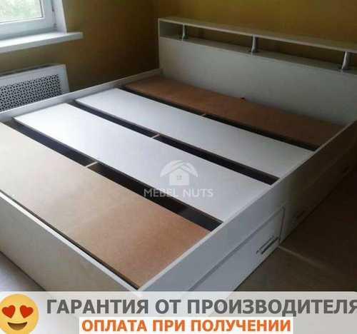 Кровать двуспальная 160х200 с ящиками