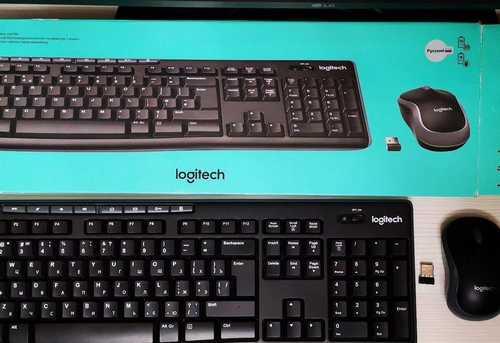 Беспроводная клавиатура и мышь logitech