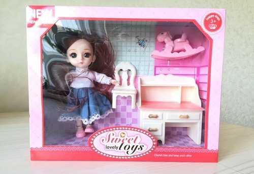 Кукла шарнирная игрушка мебель