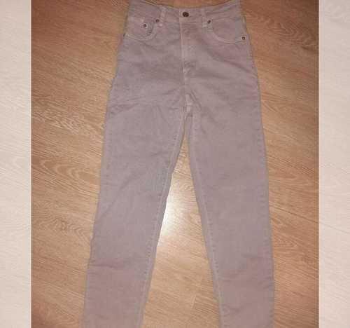 Джинсы Stradivarius 36 mom slim fit сиреневые