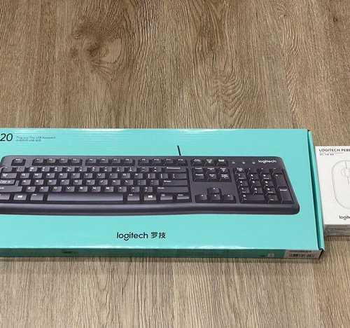 Клавиатура и мышь Logitech K120 + Pebble