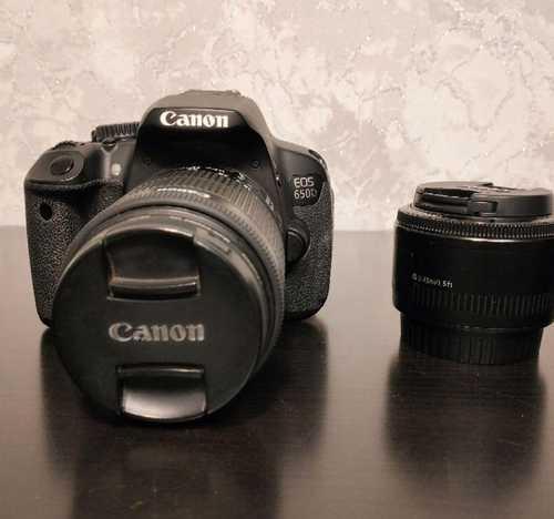 Фотоаппарат Canon EOS 650d Kit 18-55mm STM 50mm1.8