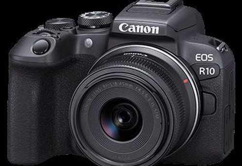 Зеркальный фотоаппарат Сanon EOS R10 Kit RFS 18-45
