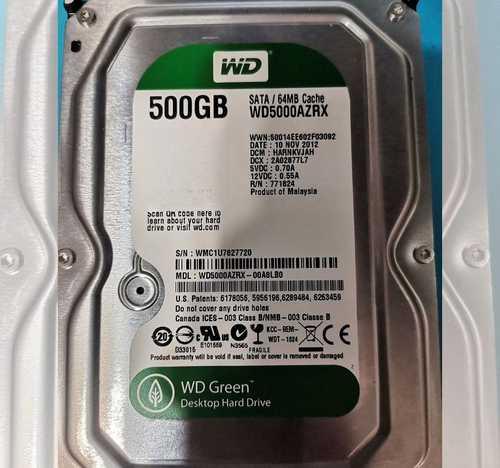 Жесткий диск 500 гб HDD 500 GB Western Digital