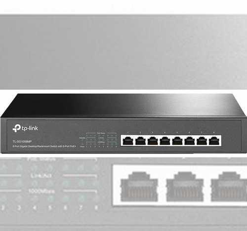 Коммутатор TP-Link TL-SG1008MP, 8-Port Gigabit Desktop/Rackmount Switch with 8-Port PoE , 153 W