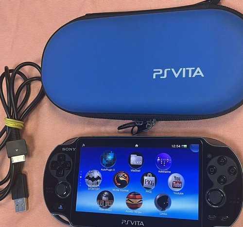 PS Vita 256 Гб прошитая 1000 игр чехол