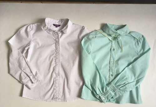 Комплект школьных блузок рубашек 122