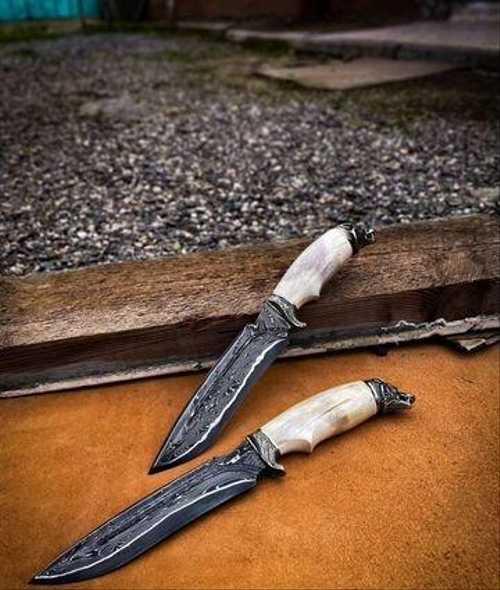 Нож «Волк» охотничий авторский дамаск кизляр