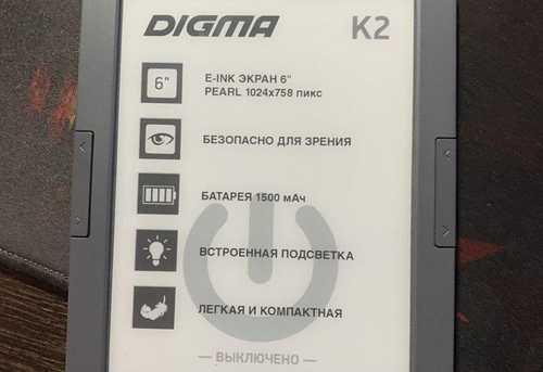 Электронная книга Digma K2