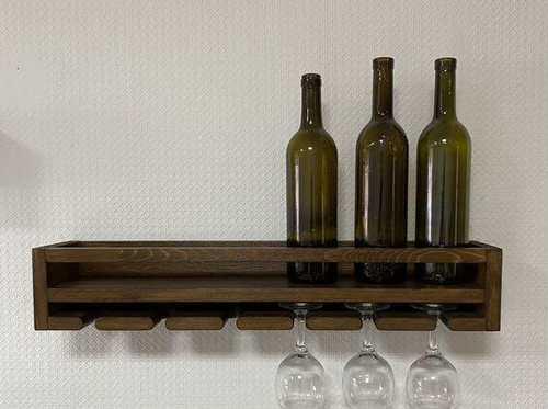 Полка с держателем винных бокалов