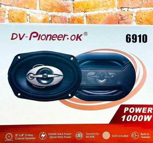 Автомобильные колонки Pioneer 6910 1000W 6x9 разме