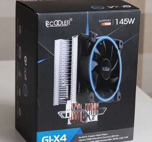 Кулер для процессора PCCooler GI-X4 Blue Новый