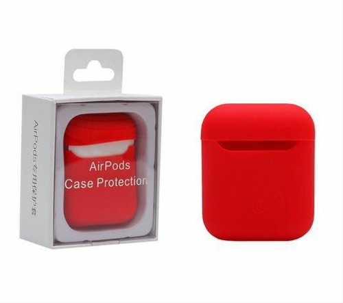Чехол Airpods Silicon Case Original красный