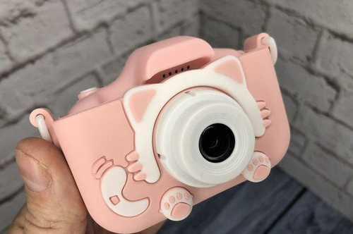 Детский фотоаппарат Котик розовый