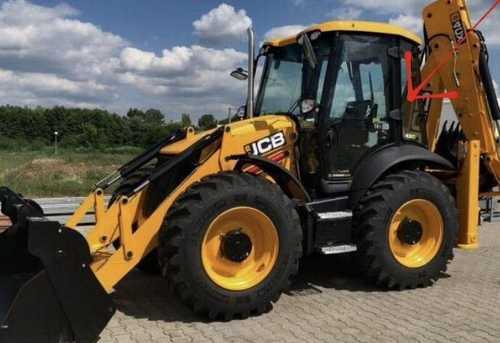 Стекло за дверью левое JCB 3CX/4сх