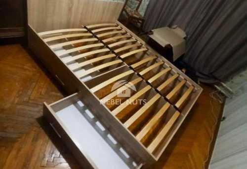 Кровать двуспальная 140х200 с ящиками