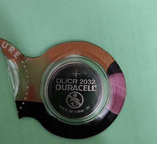 Батарейка Duracell CR2032 3V литиевая