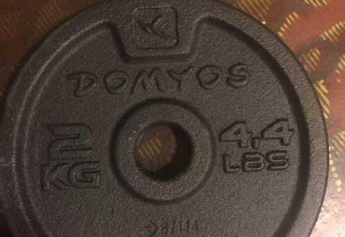 Спортивные блины Domyos 2 кг