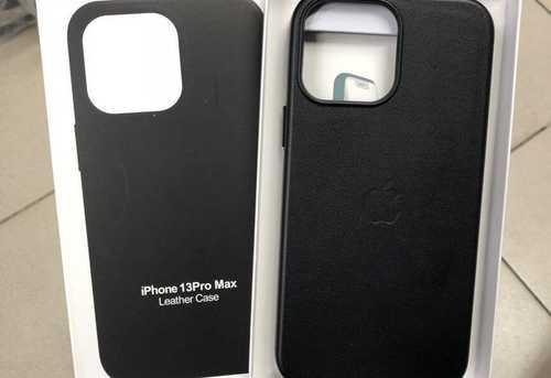 Чехол на iPhone 13 Pro Max Leather Case чёрный