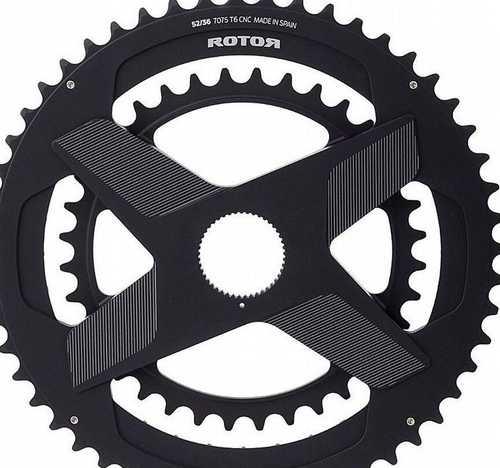 Звезды передние Rotor Aldhu 3D  Chainring Direct Mount Din Round (53/39T черный)
