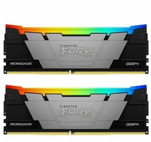 Память оперативная/ Kingston 32GB3200MT/s DDR4 CL16dimm (Kit of 2) 1Gx8 fury Renegade RGB KF432C16RB