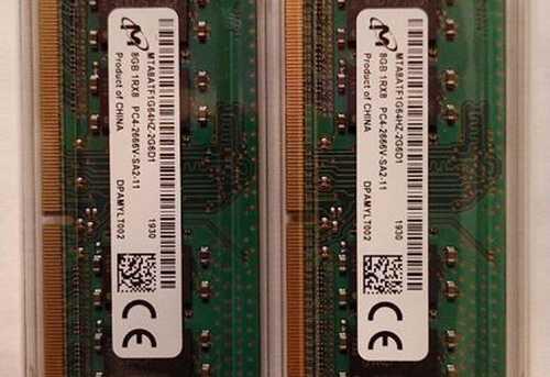 SoDimm Micron 8GBx2 2666MHz оперативная память