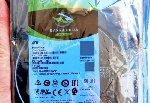 Жесткий диск 4 тб HDD Seagate Barracuda новый