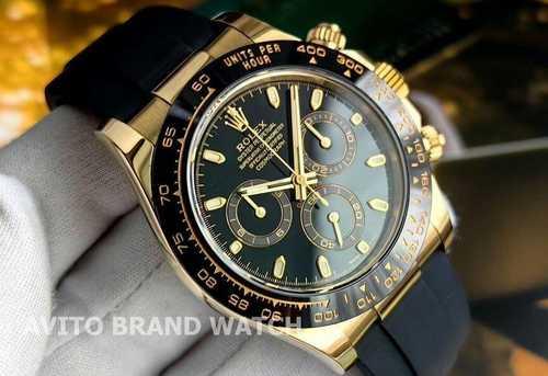 Часы Rolex Daytona black and gold механизм 4130