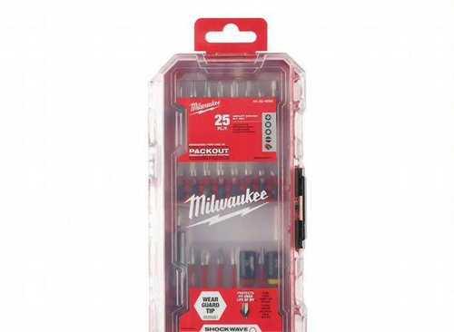 Milwaukee 25 ударных бит Shockwave в кейсе Packout