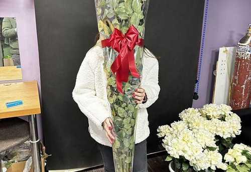 Букет цветов 15 штку 170 см высокие розы