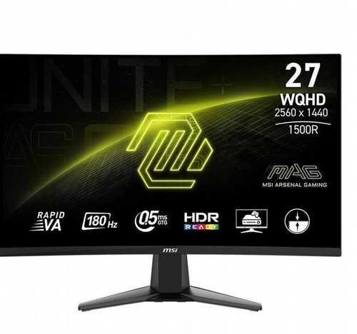 Монитор MSI MAG 27CQ6F 2560x1440,180Hz, Изогнутый