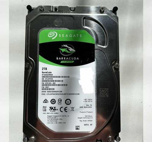 2 тб Внутренний жесткий диск Seagate BarraCuda