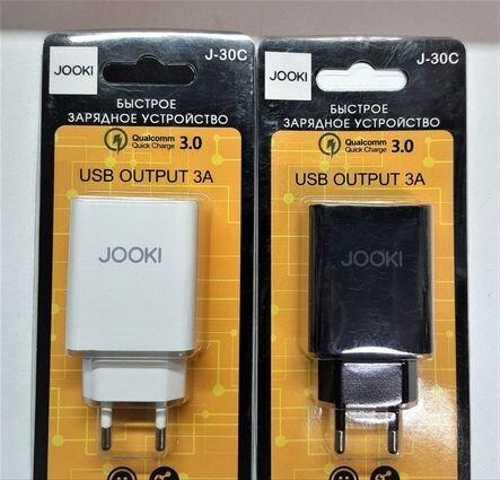 USB - розетка 5В 3000mA jooki J-30 (быстр. заряд)