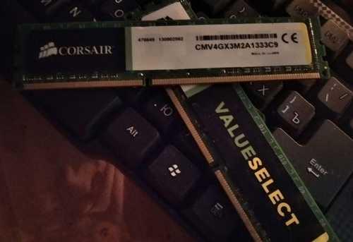Оперативная память kit 4Gb Corsair