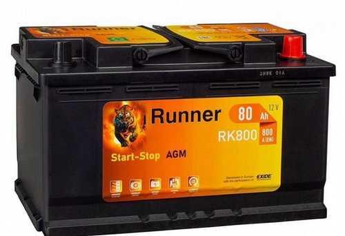 Аккумулятор Runner AGM 80R RK800 обр. пол. 80 Ач