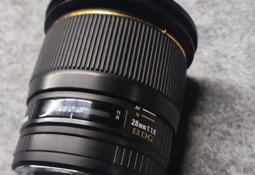 Объектив Sigma AF 28mm f/1.8 EX DG Canon EF