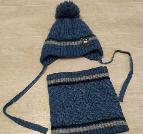 Шапка и снуд для мальчика 5-6 лет