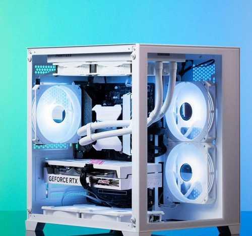 Игровой пк archont31 RTX 2060 Super 8GB б.у. i5-12400F Evesky AquaBox O11 Dynamic Evo argb white