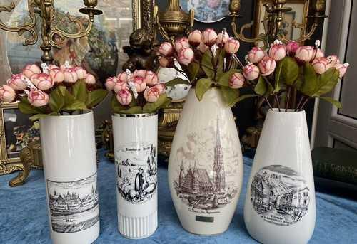 Винтажные фарфоровые вазы Европа Германия