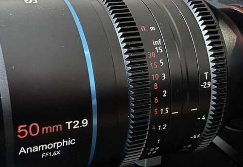 Sirui 50mm t 2.9 1.6x full frame anamorphic sony