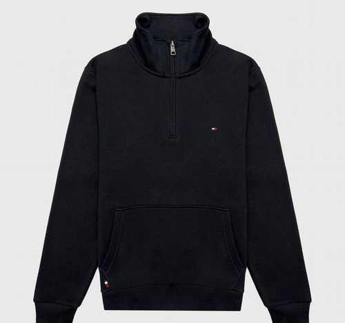 Свитшот Tommy Hilfiger Flag Logo Quater-Zip Black