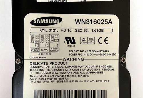 Ретро HDD Samsung WN316025A 1.6 гб IDE исправный