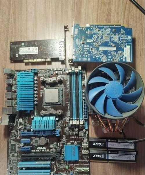 AMD FX-8320, Asus M5A97, Corsair 16gb