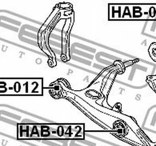 Сайлентблок переднего нижнего рычага febest hab012 для а/м honda