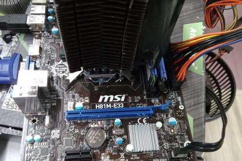 Комплект MSI H81M-E33+ i7-4790 3 ядра (Готовый пк)