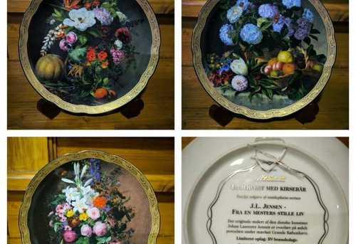Тарелки Цветы позолота Ensen Дания