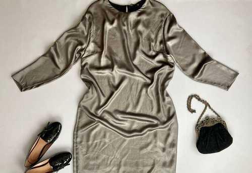 Платье женское новое 48 серебристое бренд
